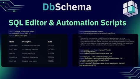 Sql Editor Tutorial And Automation Scripts With Dbschema Youtube