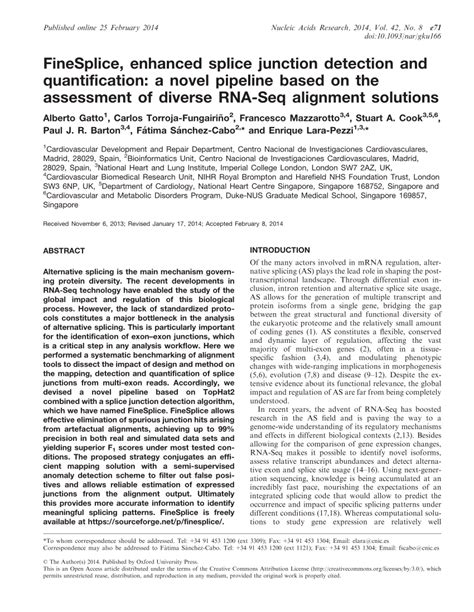 pdf finesplice enhanced splice junction detection and quantification