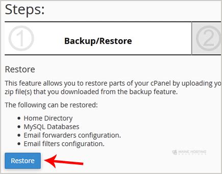 How To Restore Your Own Generated CPanel Backup Maine Hosting Solutions