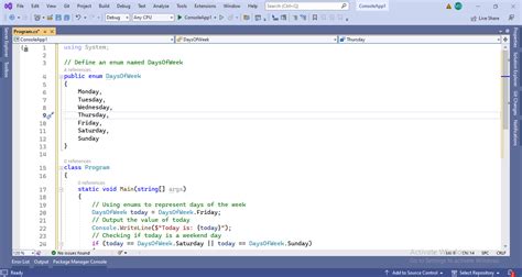 what is enum with example code