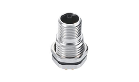 M12 숫놈 L코딩 프런트 마운트 판넬 Pcb 커넥터 M12 전원커넥터 패널마운트 M12 L코드 커넥터 M12 원형 커넥터 전원용 방수커넥터주크레켄