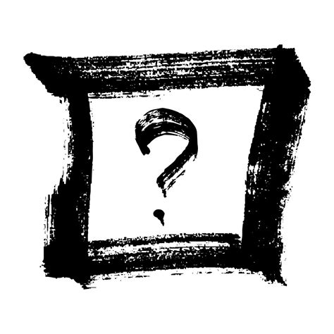Hand Drawn Ink Question Mark Illustration In Sketch Style Single Element For Design 13037836