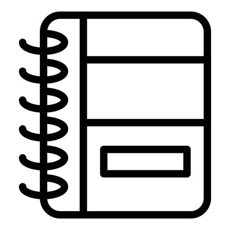 Contact Notebook Icon Outline Style 15903272 Vector Art At Vecteezy