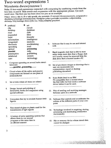 Two Word Expressions Pdf