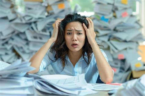 Businesswoman Who Loses Data And Panics Premium Ai Generated Image