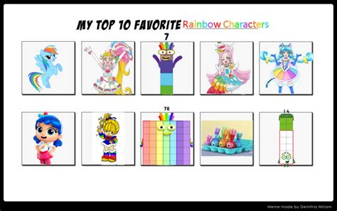 My Top 10 Favorite Rainbow Characters By Magical56 On Deviantart