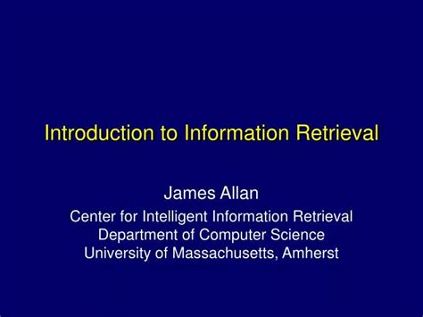 Ppt Introduction To Information Retrieval Powerpoint Presentation