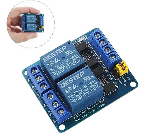Módulo Rele 3v 10a 2 Canais Com Borne Kre Para Esp32 Smartcomp Seu