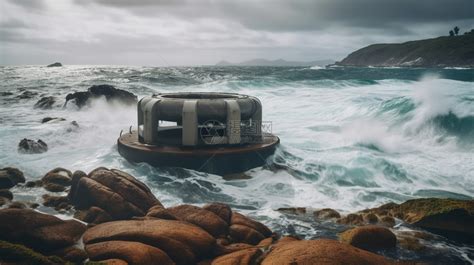海岸线上的波浪能转换器装置高清图片下载 正版图片600228601 摄图网 海岸线上的波浪能转换器装置高清图片下载 正版图片600228601 摄图网