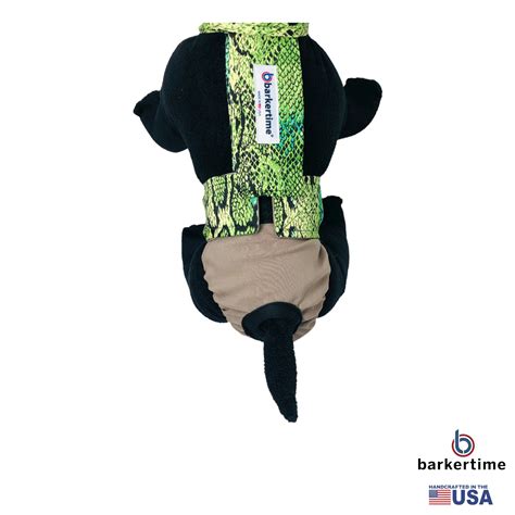 Rainforest Python On Brown Dog Diaper Overall Barkertime