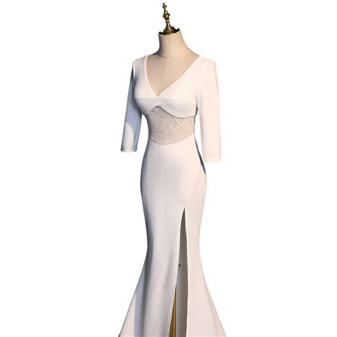 Plus Size White Sexy Evening Dress Hello Curve