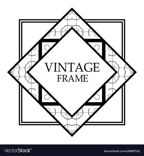 Vintage Retro Frame Royalty Free Vector Image Vectorstock