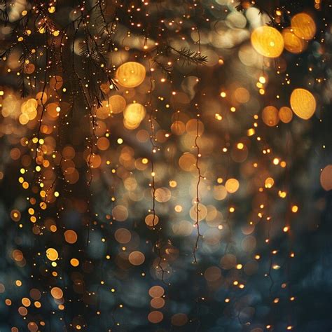 A Blurred Golden Bookeh Effect Light High Quality Image Premium Ai