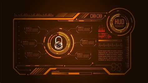 Premium Vector Hud Closed Padlock World
