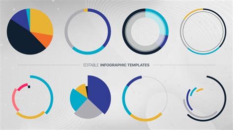 편집 가능한 인포 그래픽 템플릿 기업 보고서 마케팅 연례 보고서에 사용합니다 프리미엄 벡터