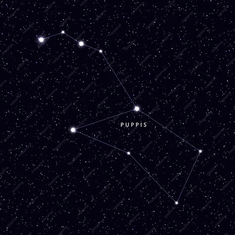 Premium Vector Sky Map With The Name Of The Stars And Constellations