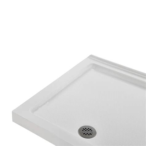 36 In Corner Shower Base White Right Drain
