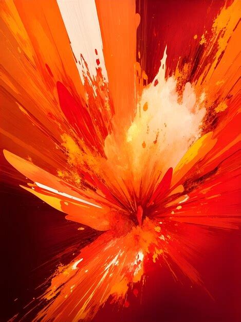 Premium Ai Image An Orange Explosive Abstract Background