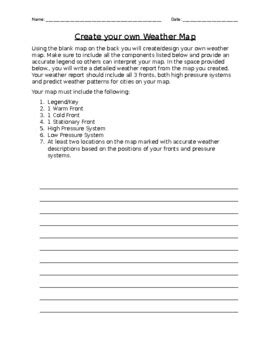 Create Your Own Weather Map By Kayla Roenspie TPT