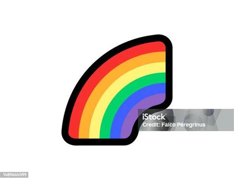 흰색 배경에 무지개 벡터 아이콘입니다 게이 프라이드 깃발 색상 무지개 이모티콘 그림입니다 격리된 무지개 벡터 이모티콘 Lgbtqia 문화에 대한 스톡 벡터 아트 및 기타