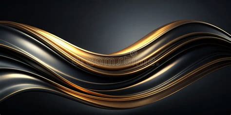 Abstract Black Wave Luxury Background Generative By Ai Stock Illustration Illustration Of