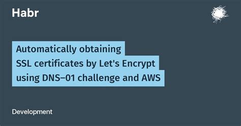 Automatically Obtaining Ssl Certificates By Lets Encrypt Using Dns 01