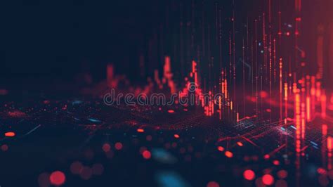 Financial Data Visualization With Glowing Lines And Dots Ideal For
