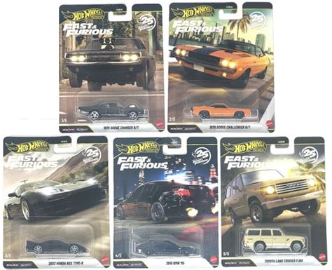 Hot Wheels 2026 Fast And Furious 25th Anniversary Q Case 5 Car Set Hnw46