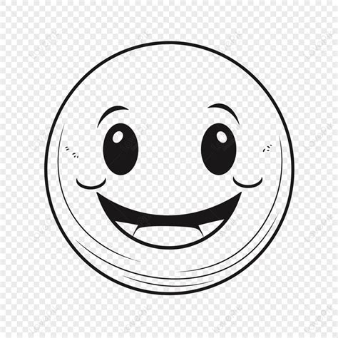 Smiley Face Na May Itim At Puti Na Kulay Outline Sketch Drawing Vector