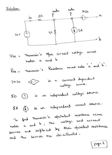 Solved Find Rth And Vth Using Nodal Analysis Show Your Work Course Hero