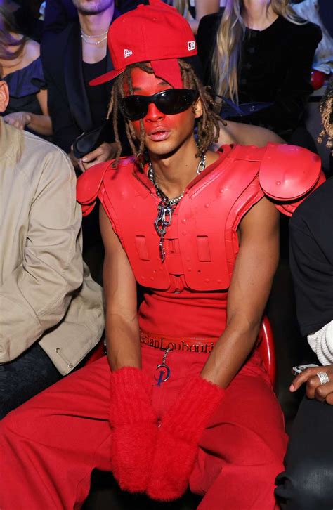 Jaden Smith Wears Football Gear And Bold Face Makeup To Christian
