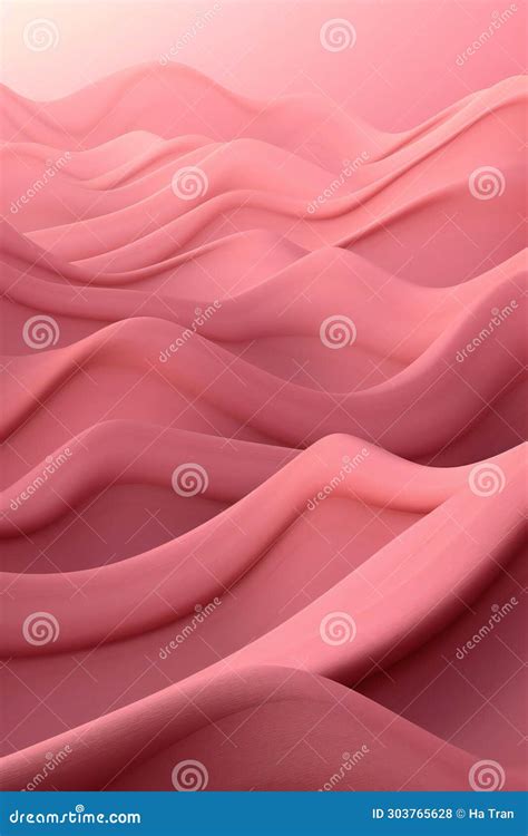 Pink Wavy Background Abstract Wavy Surface Stock Illustration