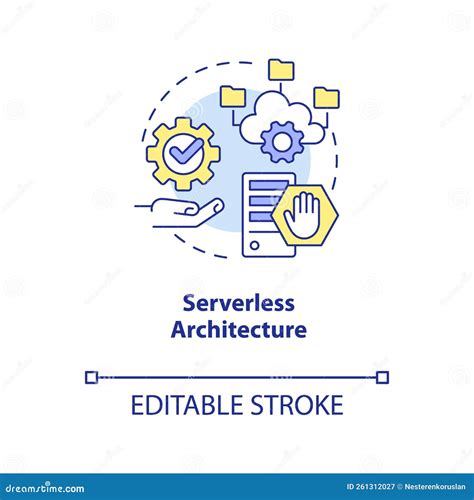 Serverless Architecture Concept Icon Stock Vector Illustration Of Website Linear 261312027