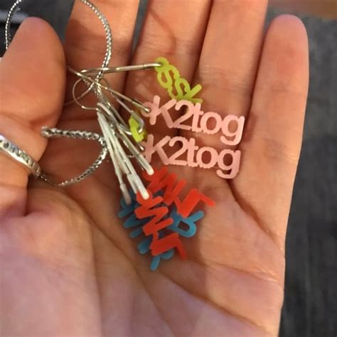 Decrease Stitch Markers K2tog And Ssk Stitch Markers Set Etsy