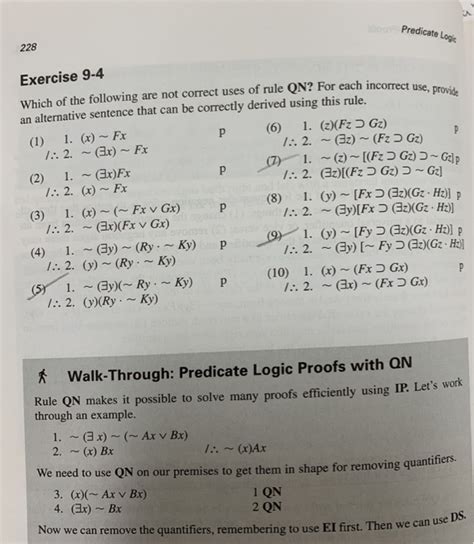Solved Predicate Logic 228 Exercise 9 4 Which Of The