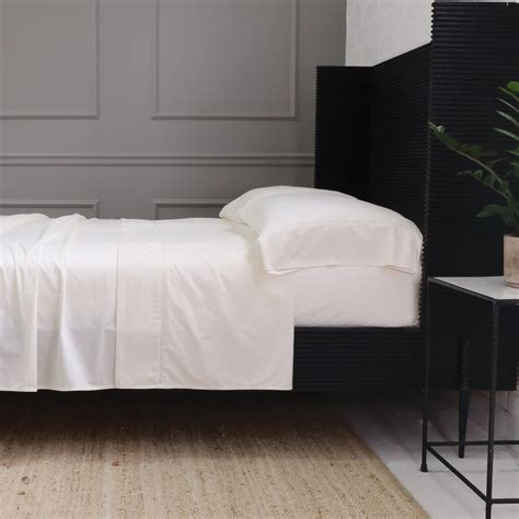 Pom Pom At Home Classico Ivory Hemstitch Cotton Sateen Sheet Set
