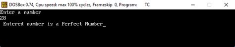 Perfect Number Program In C Tpoint Tech