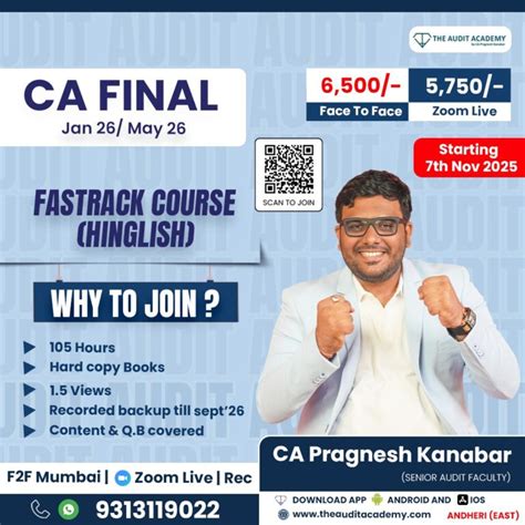 Ca Final Audit Crash Course Best Ca Final Audit Classes