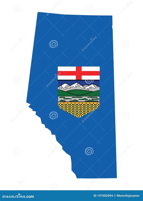 Flag Map Of Alberta Vector Illustration 197002094