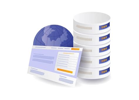 Premium Vector Analyst Server Data Landing Page