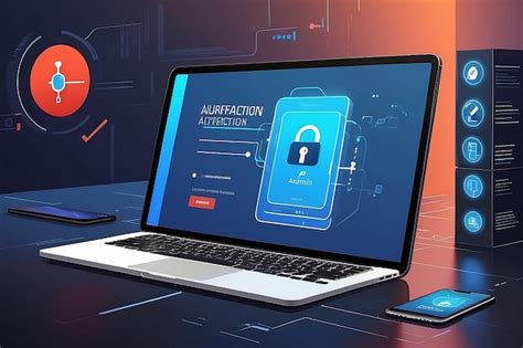 Twofactor Authentication Concept Illustration Premium Ai Generated Image