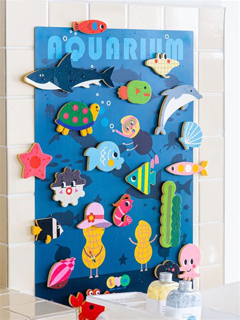 나띵프로젝트 어푸띠부 아기 목욕 장난감 물놀이 스티커 방수포스터 아쿠아리움 위시버킷