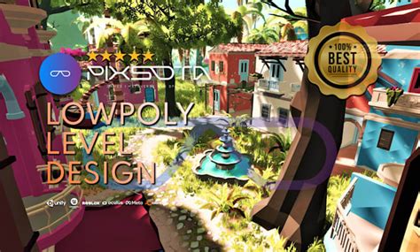 make lowpoly 3d game level in unity 3d and unreal engine by pixsota