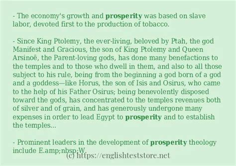 In Sentence Use Of Prosperity Englishteststore Blog