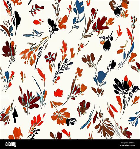 Textile And Wallpaper Patterns A Printable Digital Illustration Work Floral Print Designs