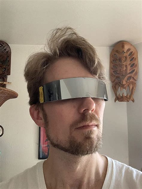 Heytea 80s Futuristic Cyclops Cyber Visor Sunglasses Men Women Punk Style Cosplay B2740 Fruugo Uk