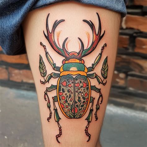 Stag Beetle Tattoo