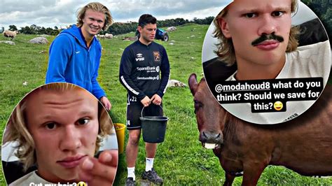 Haaland Funny Moments He Is Considering A New Look Youtube