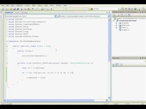 C A TextBox That Only Accepts Numbers YouTube