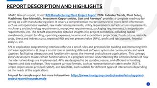 API Manufacturing Plant Project Report Pdf
